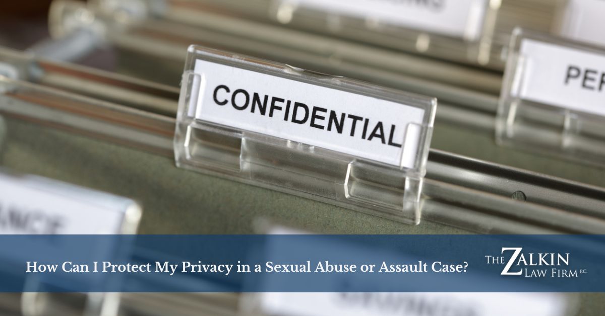 How can I protect my privacy in a sexual abuse or assault case?